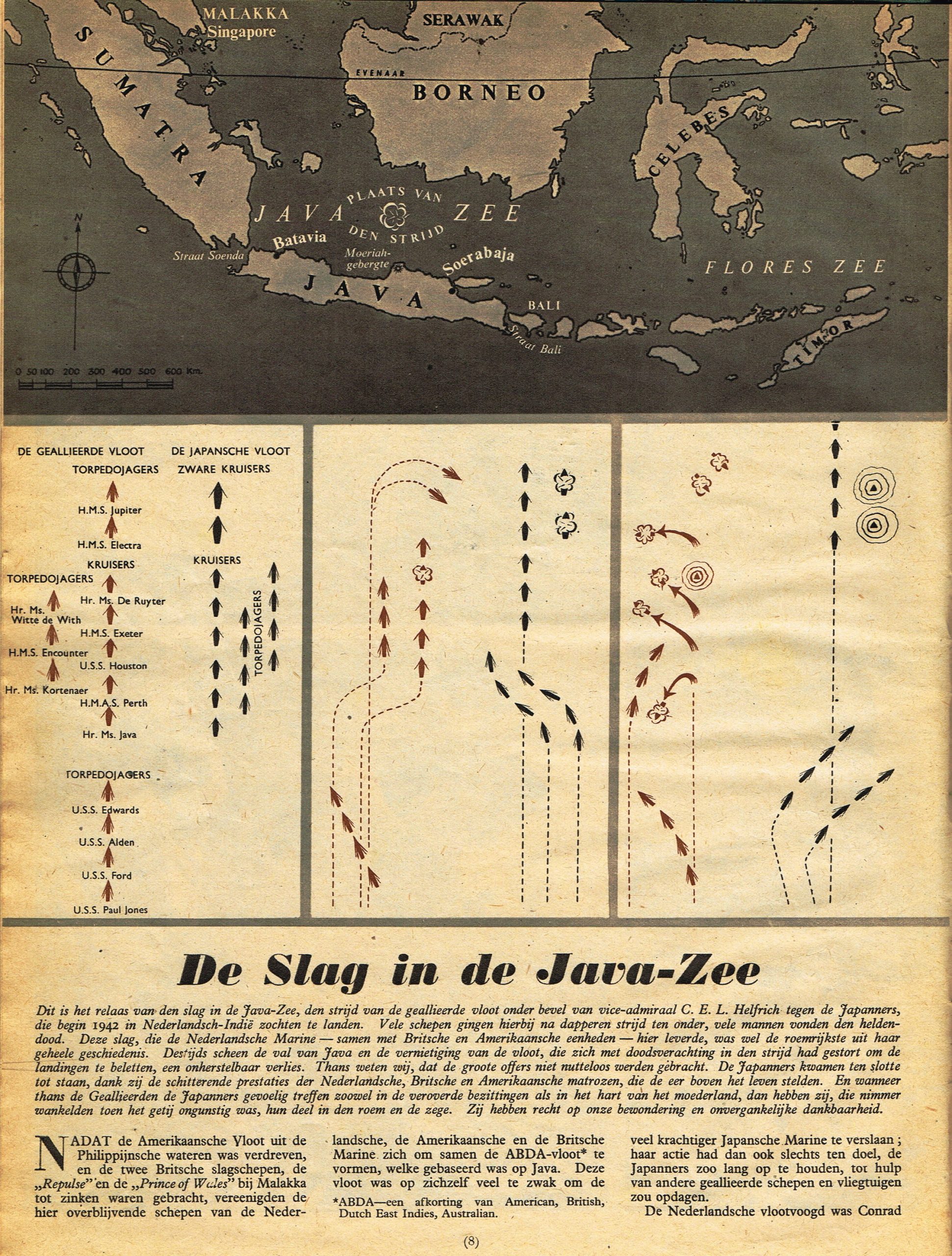 Battle of the Java Sea - first and last battle of the ABDA force ...