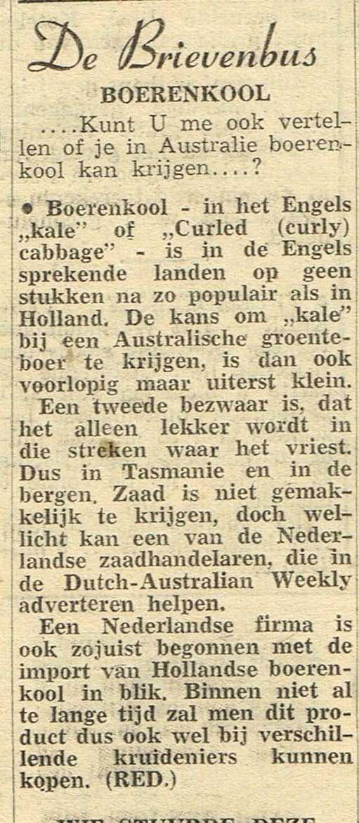 Dutch Australian Weekly - newspaper clippings 1950s - Dutch Australia ...