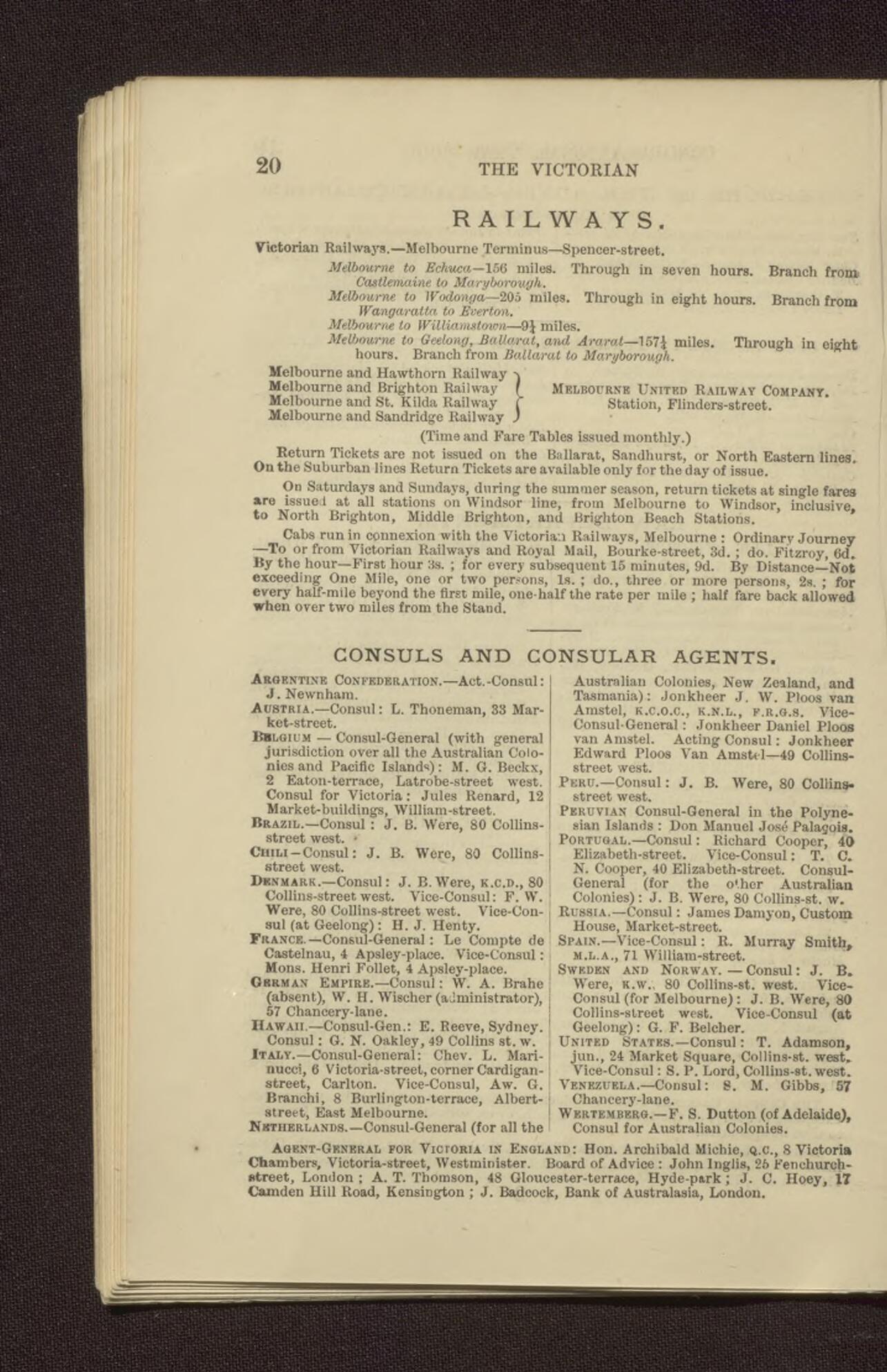 Colonial Dutch Consul-General to Victoria - J. W. Ploos Van Amstel ...