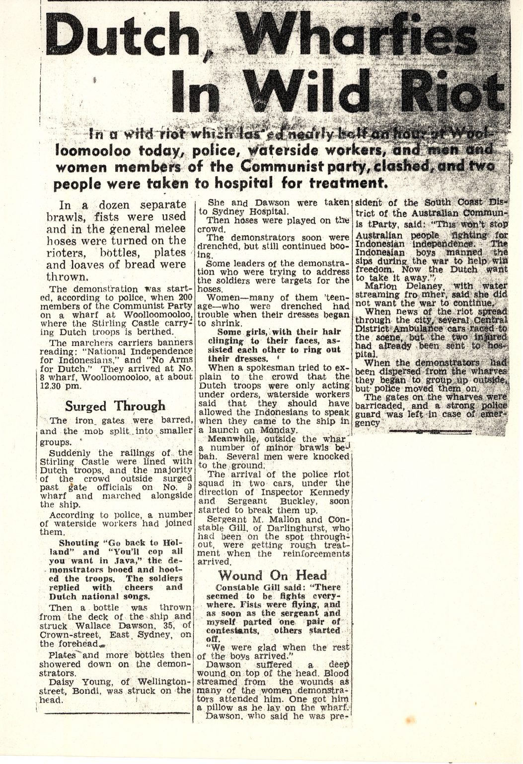 Black Armada: Australian Boycott of Dutch shipping WWII - Dutch ...