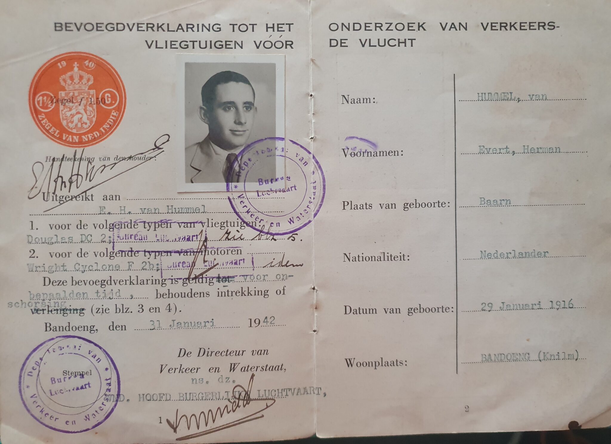 Evert Herman van Hummel survived a Catalina Crash in 1945 - Dutch ...