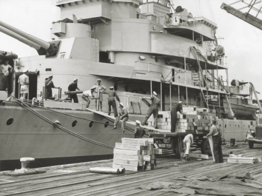 Navy Cruiser Hr. Ms. Tromp operating from Australia during WWII - Dutch ...