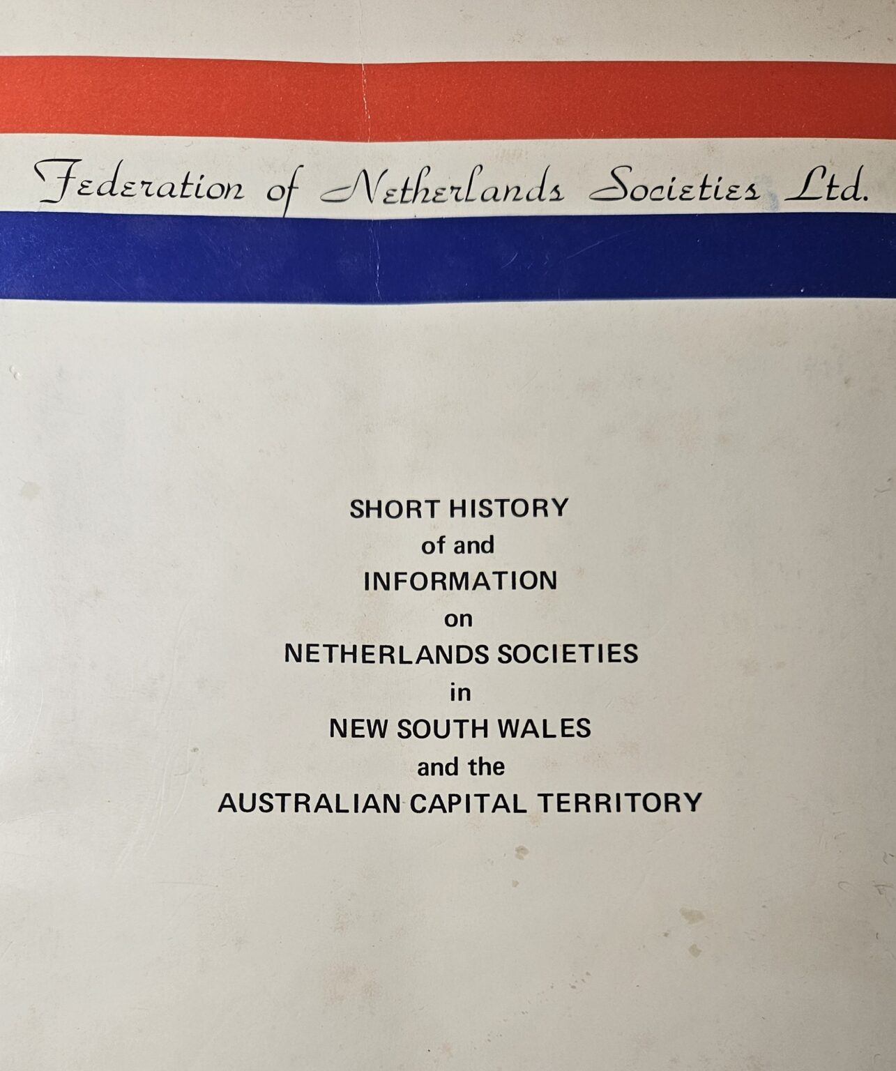 Dutch – Australian History - Dutch Australia Cultural Centre