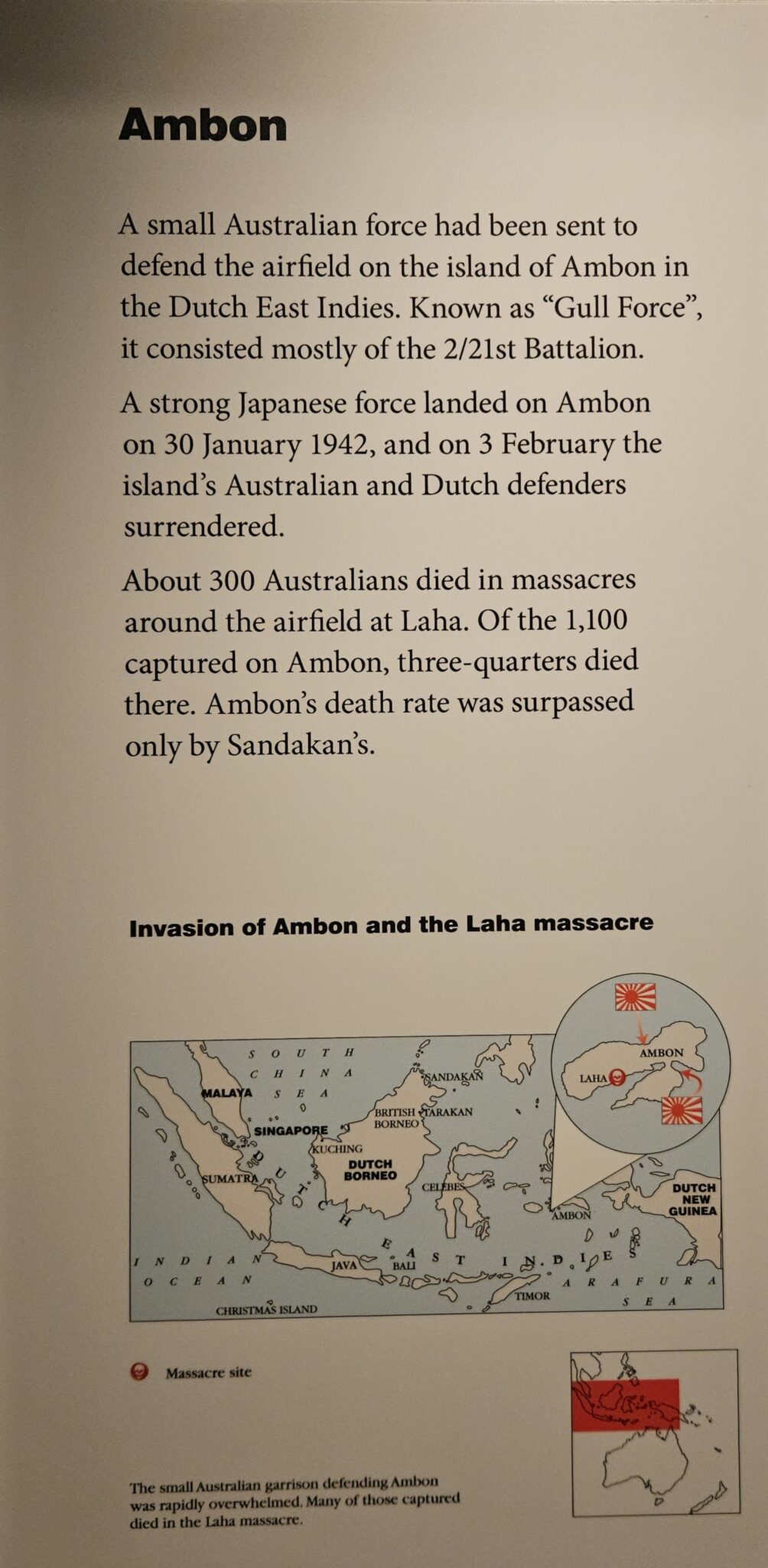 Battle of Ambon - Laha Massacre - Dutch Australia Cultural Centre