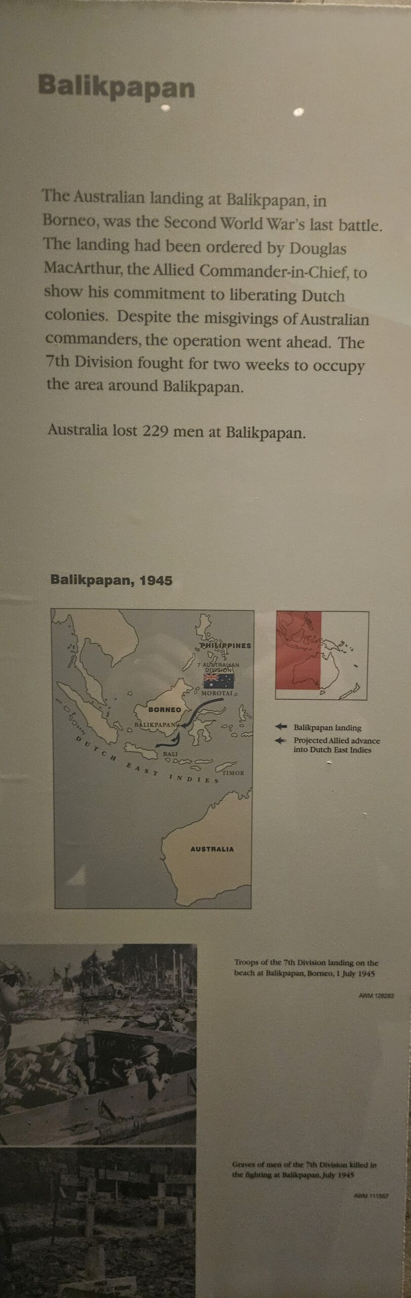 The end of WWII. Liberation of Borneo by Australian troops. - Dutch ...