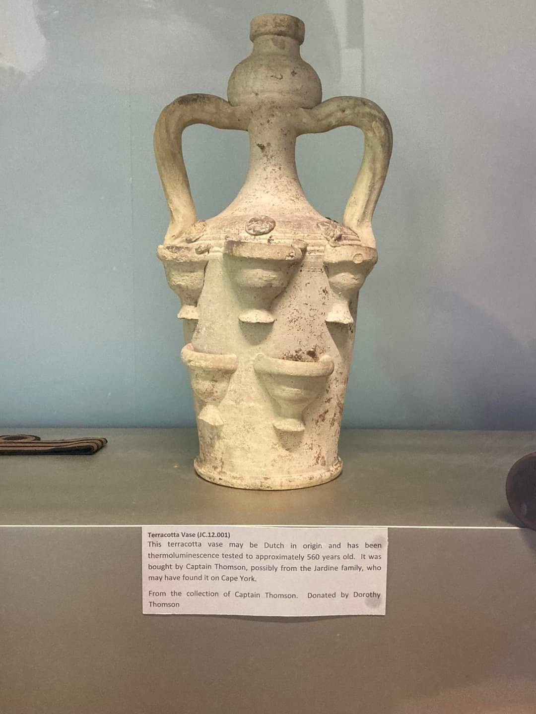 Dutch? 17c vase - Cooktown Museum - Dutch Australia Cultural Centre