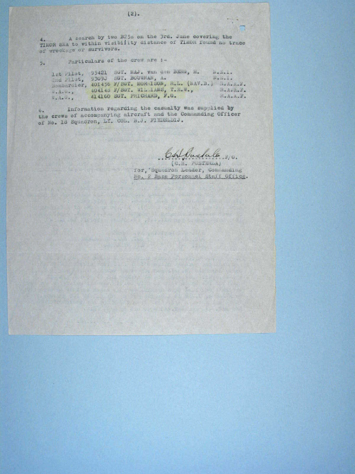 RAAF Members on Netherlands East Indies Aircraft + Archival documents ...